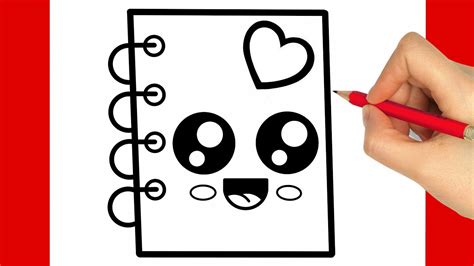 HOW TO DRAW A CUTE NOTEBOOK YouTube