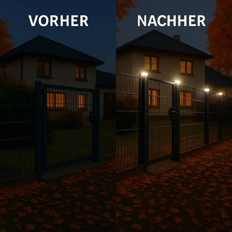 6er Packung 6040 Solar Zaunleuchte Led Zaun Beleuchtung Zaun Solarleuchten Solarleuchten