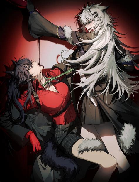 Texas Lappland Texas And Lappland Arknights Drawn By Ara Danbooru