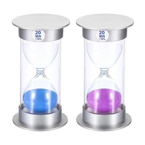 Uxcell 20 Minute Sand Timer Sandy Clock Count Down Sand Glass Blue