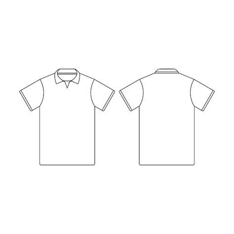 Premium Vector Template Jersey Collar Vector Illustration Flat Design Outline Template