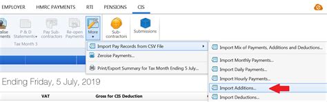 importing additions using csv file brightpay documentation