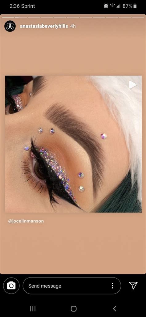 Rhinestones Look Rave Makeup Rhinestones Simple Makeup Cute