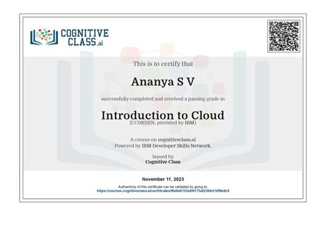 Ananya S V On Linkedin Cloudcomputing Ibmdeveloper Cognitiveclass