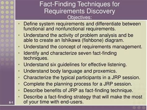 Ppt Mastering Fact Finding Techniques For Requirements Discovery