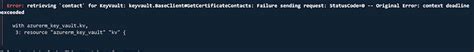 Error Retrieving `contact` For Keyvault Azure Hashicorp Discuss