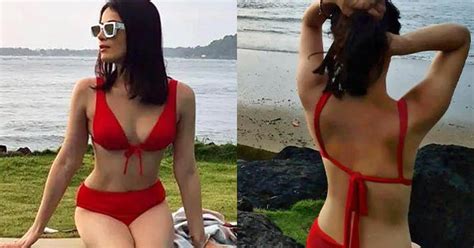 Kuttey Actress Radhika Madan In Red Bikini Flaunts Her Fine Sexy Body