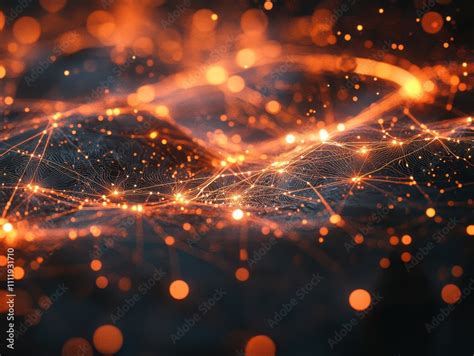 Abstract World Map With Glowing Nodes And Connections Global Business Strategy Concept Of