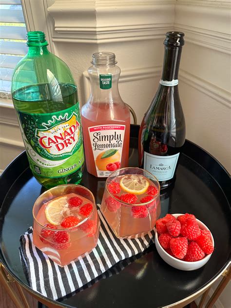 Make Easy Raspberry Lemonade Ginger Ale Cocktail