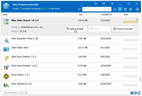 2 1 Regular Uninstall · Wise Program Uninstaller Manual