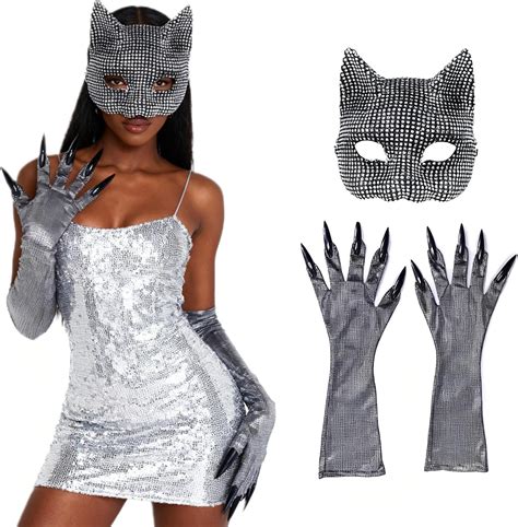 Ksheria Halloween Cat Woman Costume Accessories Black Cat