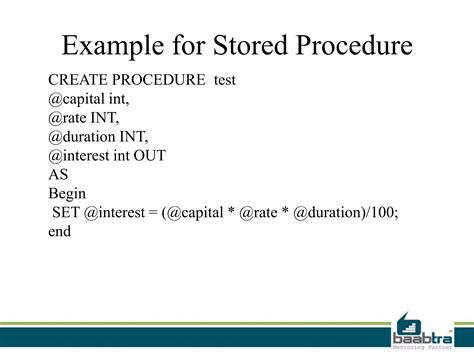 stored procedure transaction ppt