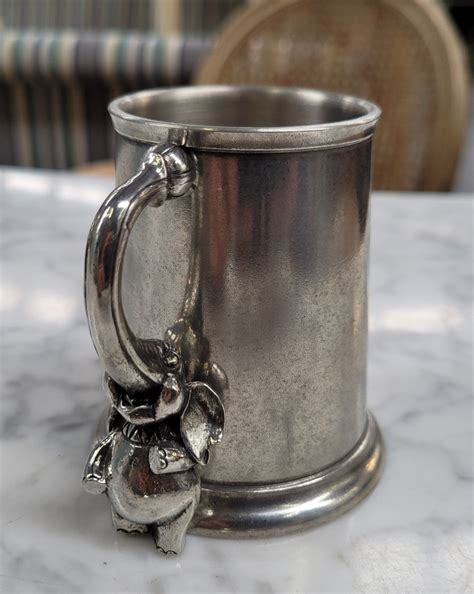 Royal Selangor Pewter Christening Mug Featuring An Elephant Boxed