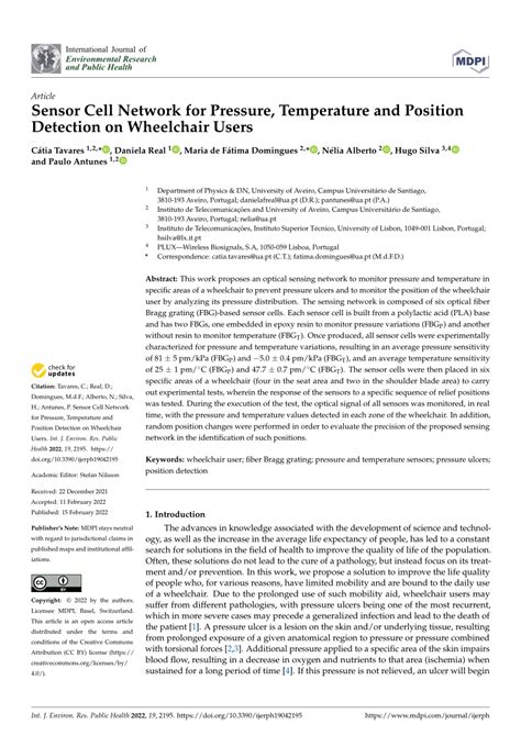 Pdf Sensor Cell Network For Pressure Temperature And Position Detection On Wheelchair Users
