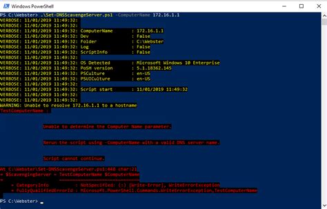 new script set dnsscavengeserver carl webster