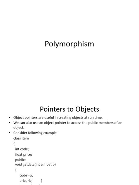 Polymorphism Virtual Fun Pdf Inheritance Object Oriented Programming Pointer Computer