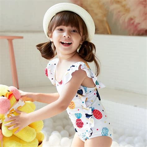 Новинка года купальный костюм для маленьких девочек детский цельный купальник детский