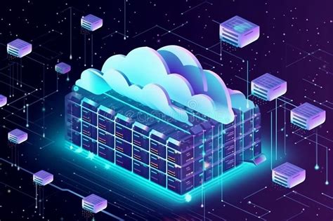 Cloud Computing Concept Generative Ai Stock Illustration