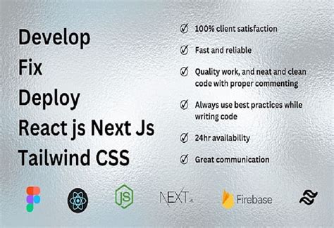 Develop Fix Deploy Responsive Website With React Nextjs Tailwind By Devcent Fiverr