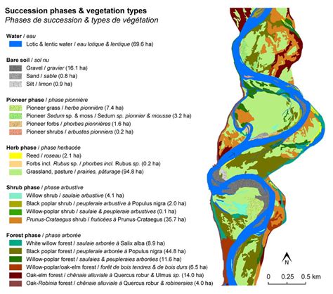 Spatial Distribution Of Vegetation Types Organized By Succession