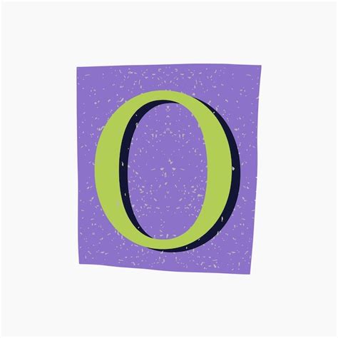 Letter O Magazine Cutout Element Premium Vector