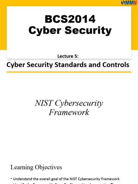 Lecture 5 Cyber Security Standards And Controls Pdf Computer Security Security