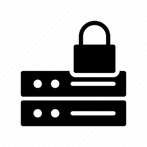 Database Lock Private Protection Server Icon Download On Iconfinder