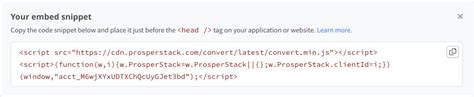 Embedding Convert Prosperstack Docs