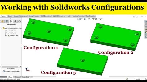 Working With Solidworks Configurations [manual Method] Solidworks