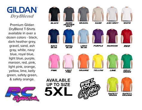 Gildan Dry Blend Color Chart Gildan Dry Blend Color Chart Maglu