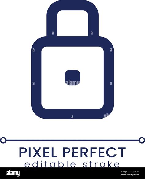 Padlock Pixel Perfect Linear Ui Icon Stock Vector Image And Art Alamy