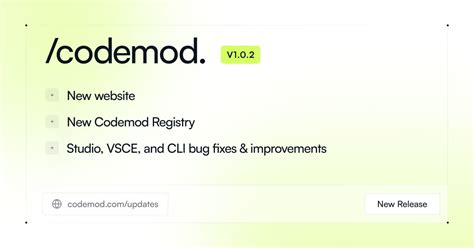 New Website → New Codemod Registry → Registry