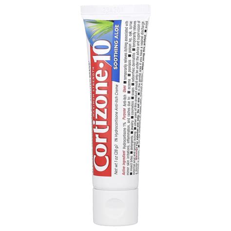 Cortizone 10 Maximum Strength Soothing Aloe Creme 1 Oz 28 G