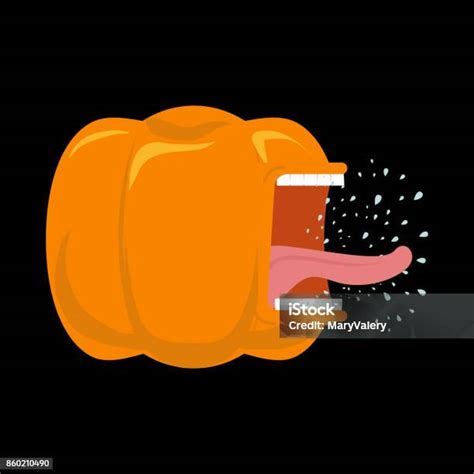 호박 비명 할로윈 입을 엽니다 호박 소리입니다 벡터 일러스트 레이 션 가을에 대한 스톡 벡터 아트 및 기타 이미지 가을 공포 무서움 광대한 Istock