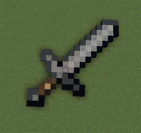 Minecraft Stone Sword Pixel Art