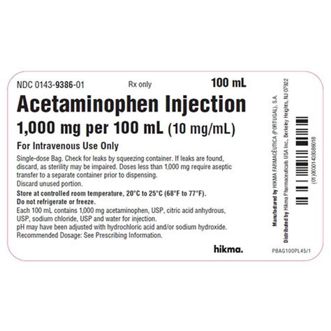 Acetaminophen Iv Post Op At Imogen Bidwill Blog