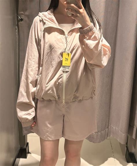 살안타템 추천 스파오 Uv차단 패커블 윈드 바람막이 착용샷 네이버 블로그