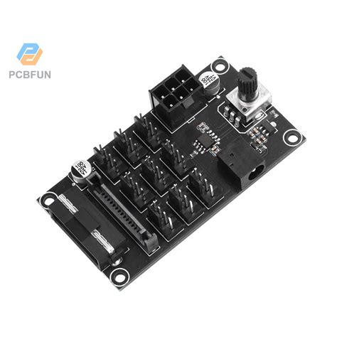 Pcbfun Computer Chassis PWM Violent Fan Speed Controller Way High Power Fan Hub Controller