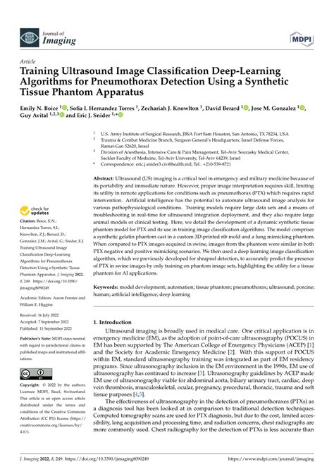 Pdf Training Ultrasound Image Classification Deep Learning Algorithms For Pneumothorax