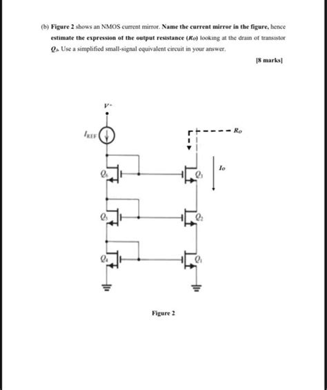 Solved B Figure 2 Shows An Nmos Current Mirror Name The