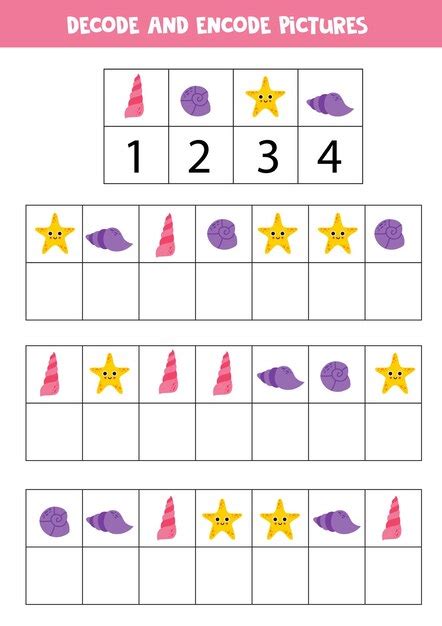 D Coder Et Encoder Des Images Jeu Logique Avec D Adorables Animaux