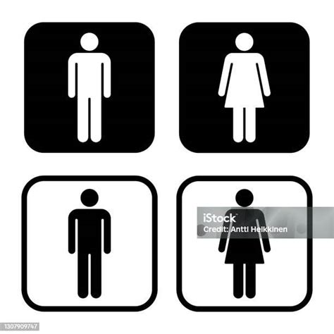 남자와 여자 아바타 아이콘 세트 남성과 여성의 성별 프로필 기호 남성과 여성 화장실 로고 화장실 과 욕실 버튼 표지판 벡터 실루엣 일러스트 이미지입니다 0명에 대한 스톡