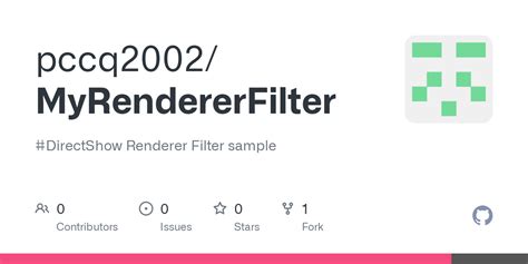 github pccq2002 myrendererfilter directshow renderer filter sample