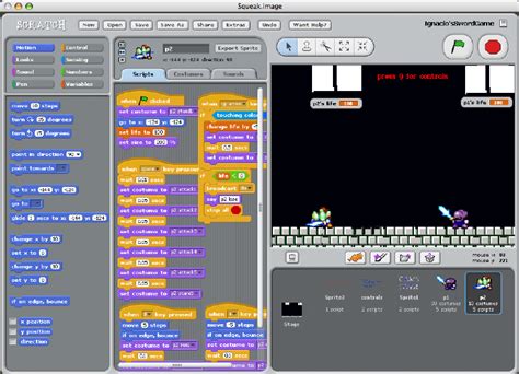 Screenshot Of The Scratch User Interface With Sample Game “ignacios Download Scientific