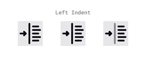 Premium Vector Left Indent Icons Set