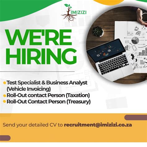 Imizizi On Linkedin Were Hiring Test Specialist And Business Analyst Vehicle