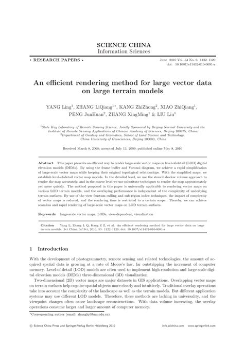 Pdf An Efficient Rendering Method For Large Vector Data On Large