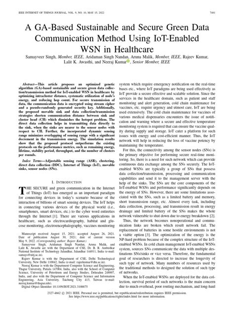 a ga based sustainable and secure green data communication method using