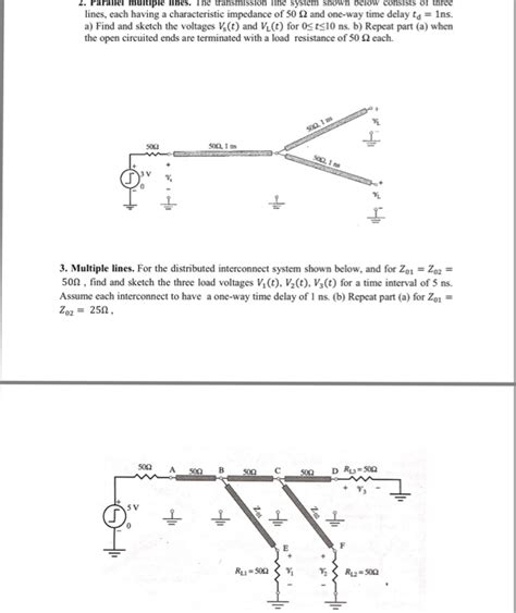 Solved Cascaded Transmission Lines The Transmission Line