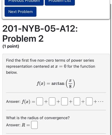 Solved 201 Nyb 05 A12 Problem 2 1 Point Find The First